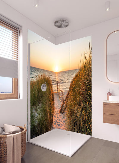 Wunderschone Duschruckwand Motiv Strand Fotos