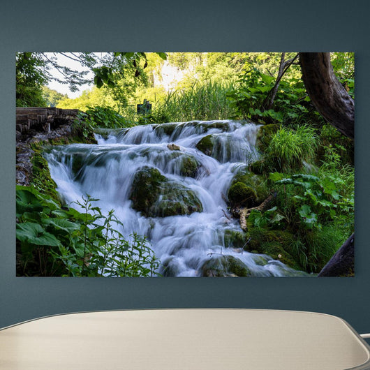 Office Poster - Wasserfall im Nationalpark Plitvicer Seen - Rueckwand24