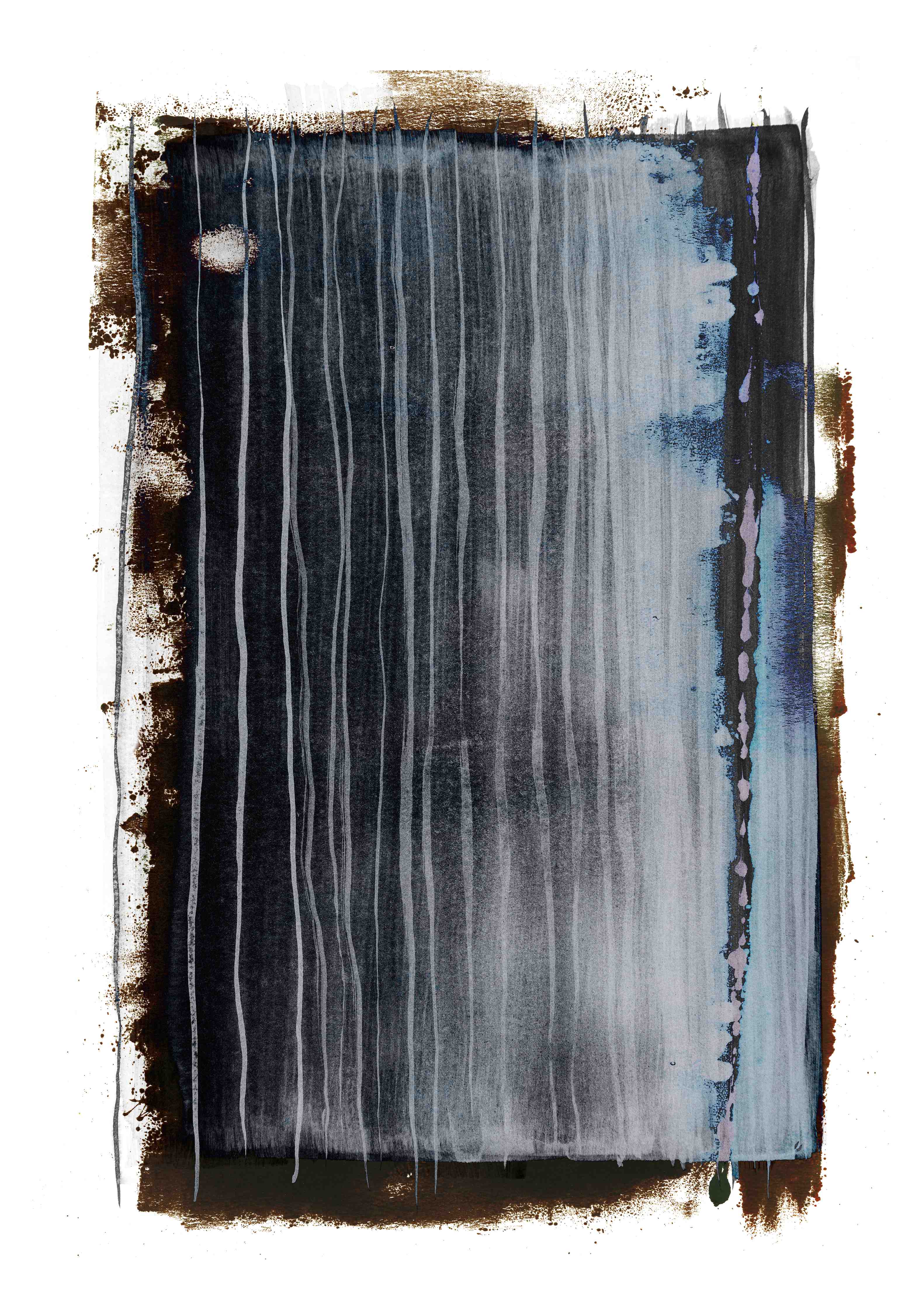 Wandverkleidung Flur-Dunkles Wasserfall-Ölgemälde